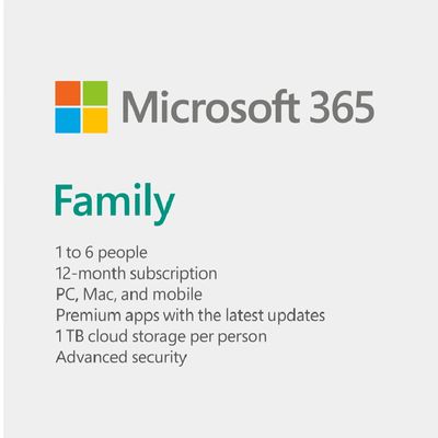 Buy MICROSOFT Software M365 Family English Subscr 1 Yr 6GQ-01896 at ...