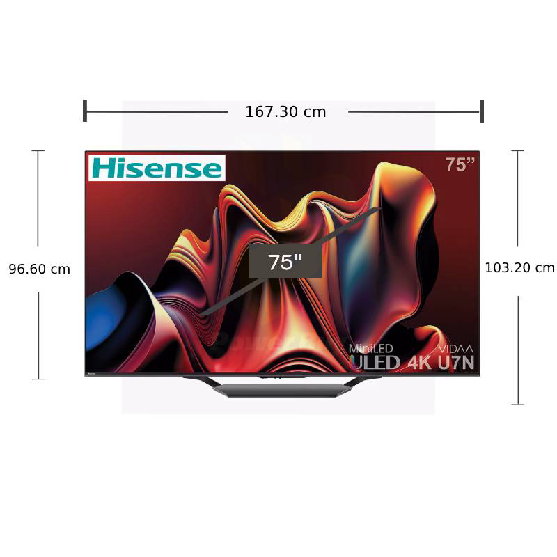 HISENSE ทีวี 75U7N สมาร์ททีวี 75 นิ้ว 4K ULED Mini-LED รุ่น 75U7N ปี ...