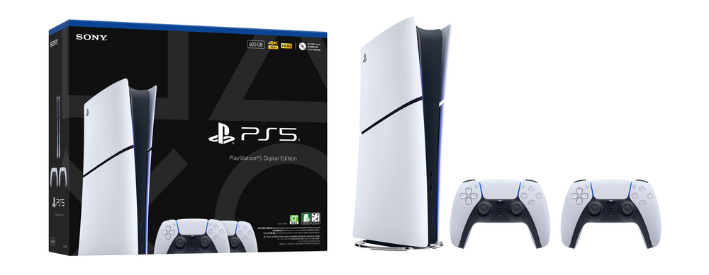 Buy SONY PlayStation 5 (PS5) Digital Edition Game Console Two DualSense ...