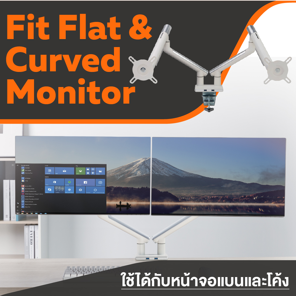 Buy ERGOTREND Dual Monitor Arm (White) Robot 02 Gen3 at Best price ...