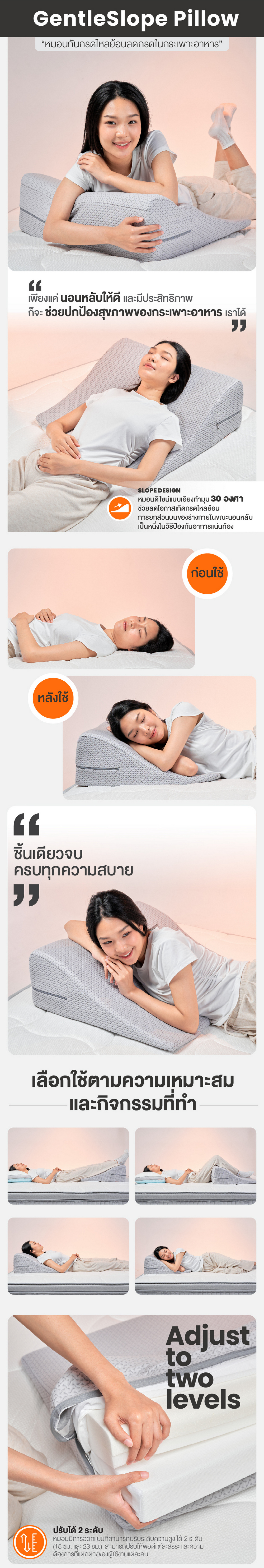 Buy ERGOTREND Ergonomic Pillow (Grey) GentleSlope at Best price | Power Buy