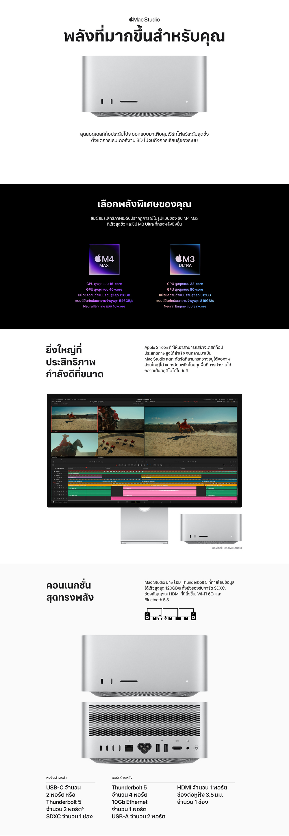 APPLE Mac Studio M4 Max 2025 (RAM 36GB, 512GB) ราคาพิเศษ | Power Buy